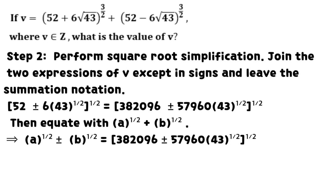 If v equals two the sum of terms with exponent of 3 divided by 2 where ...